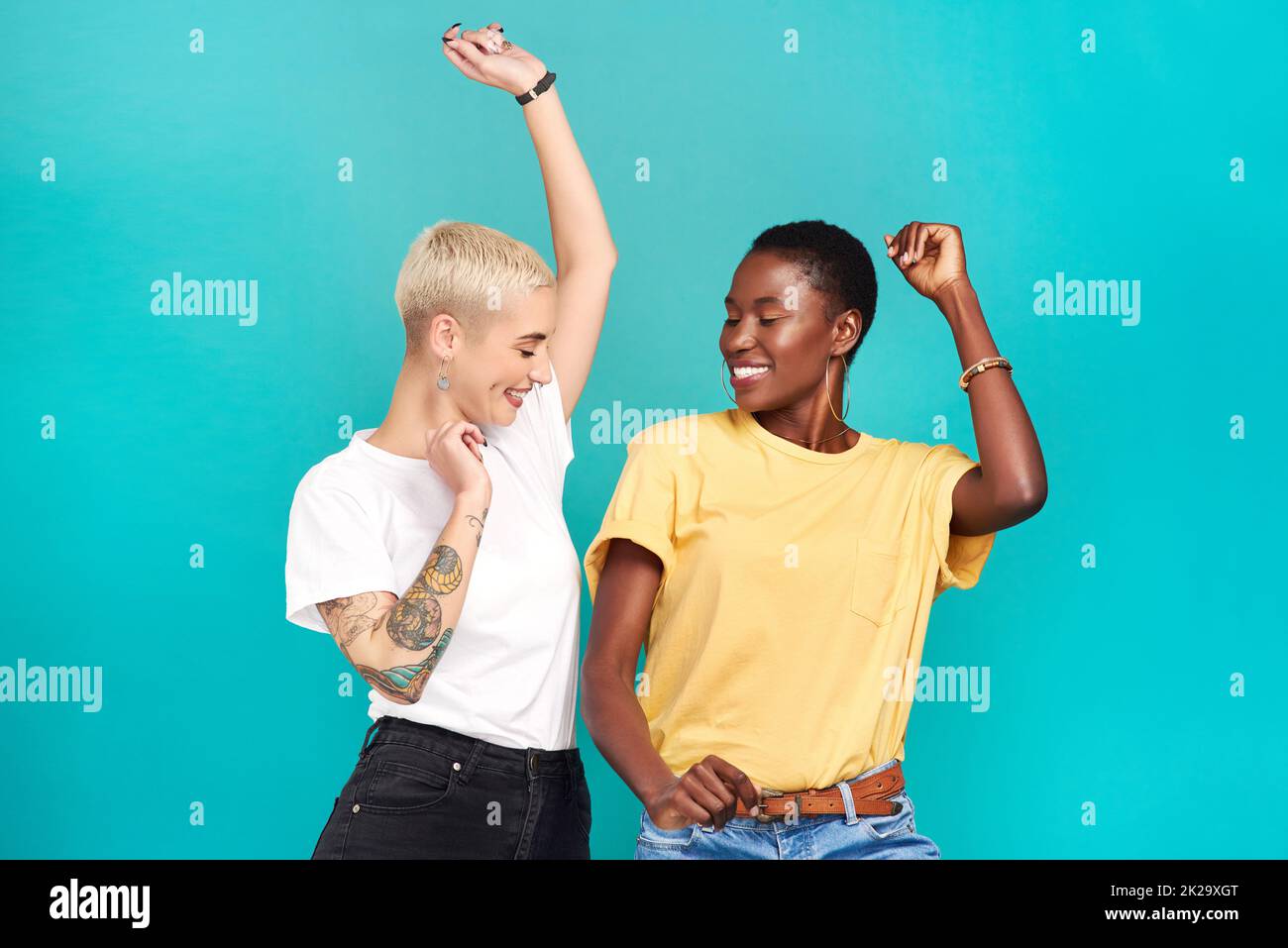 Two women dancing together hi-res stock photography and images - Alamy