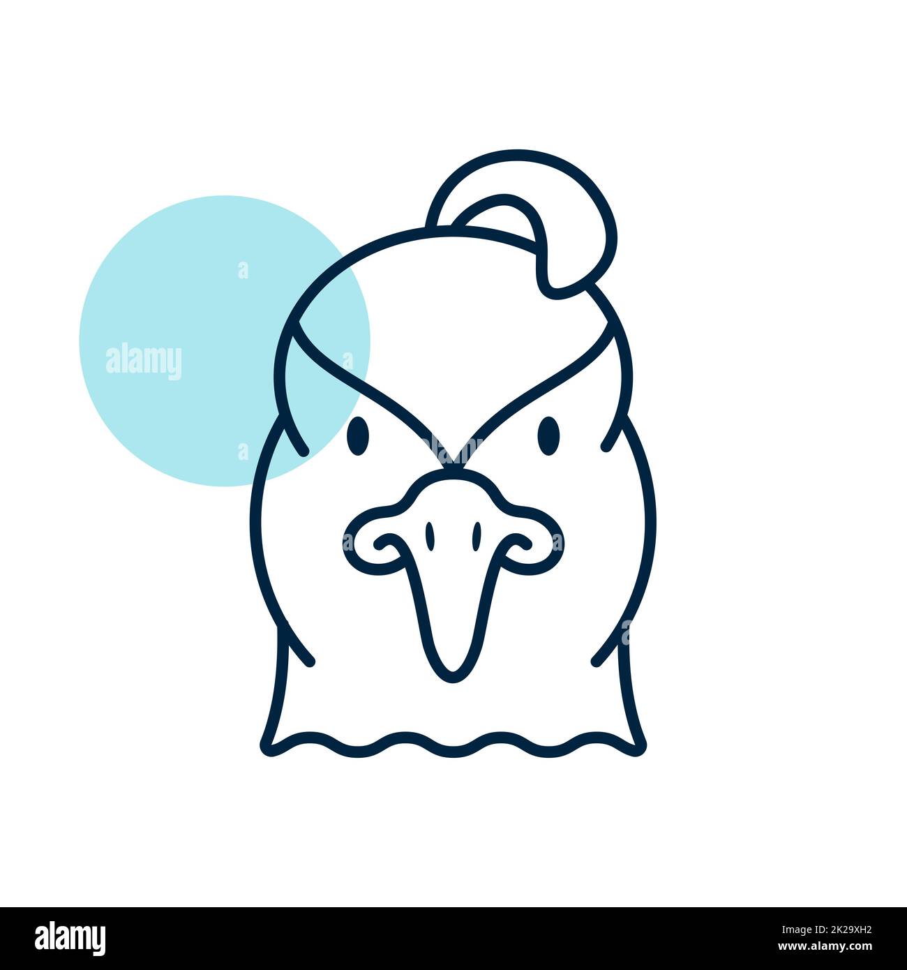 Quail icon. Animal head vector symbol Stock Photo - Alamy