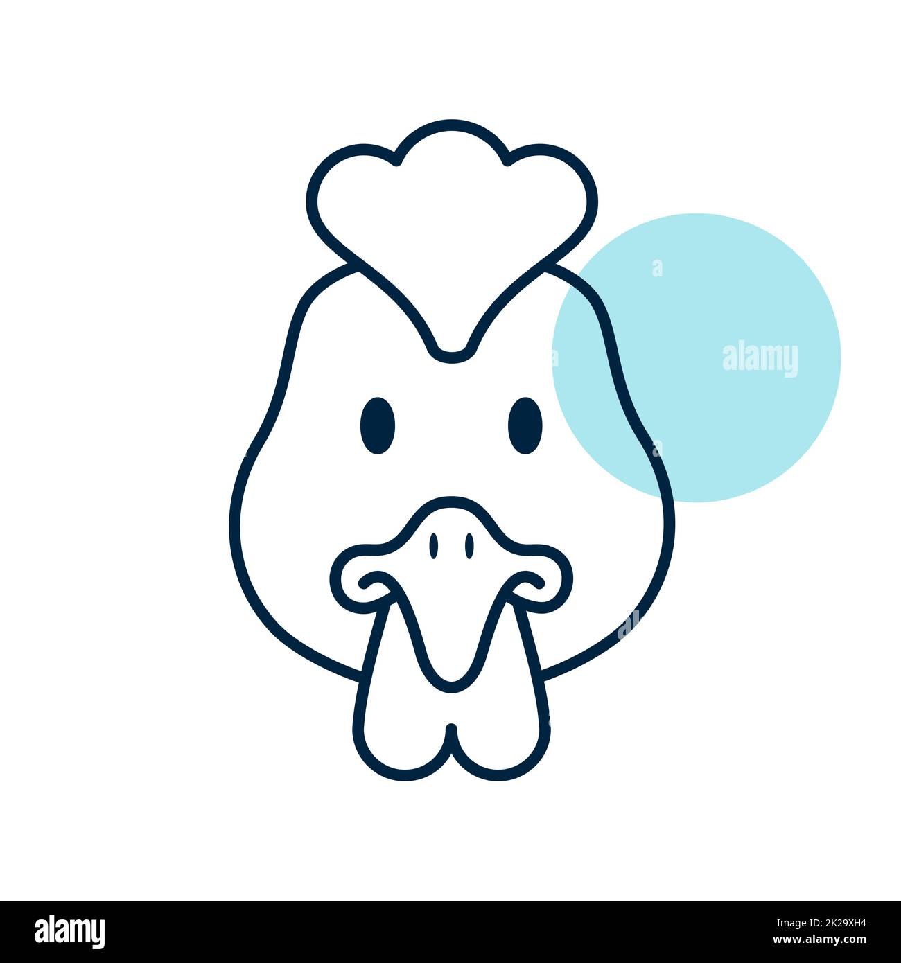 Chicken icon. Animal head vector illustration Stock Photo - Alamy