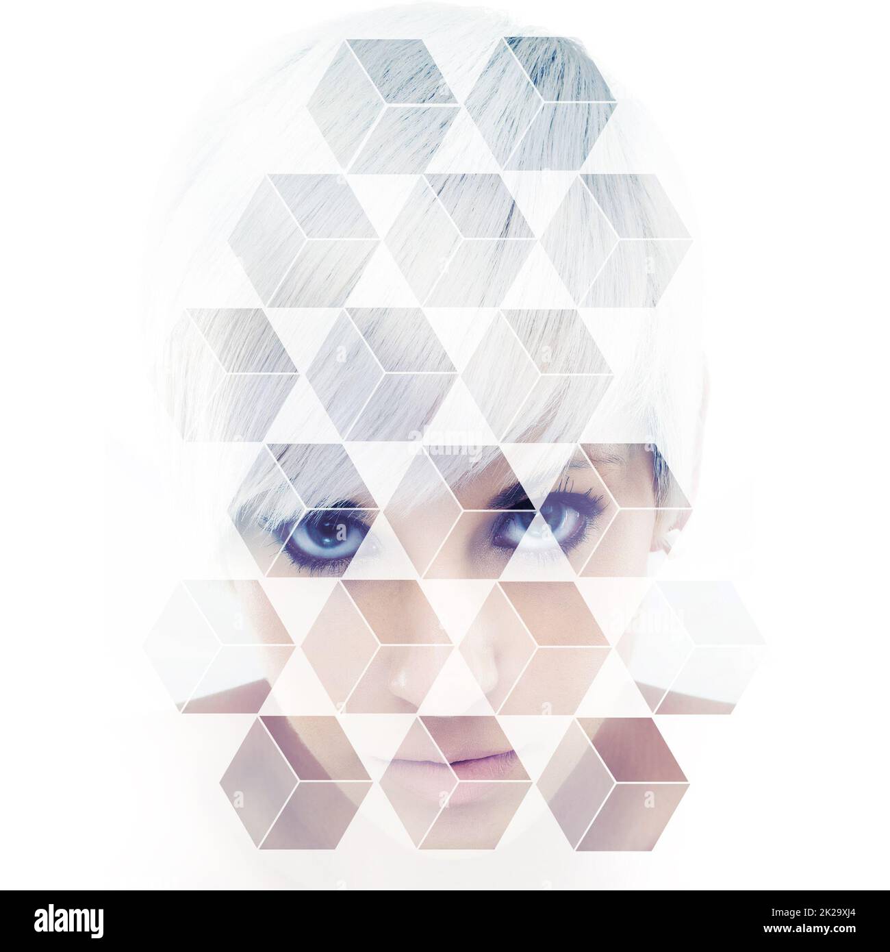 Hexagons overlay hi-res stock photography and images - Alamy