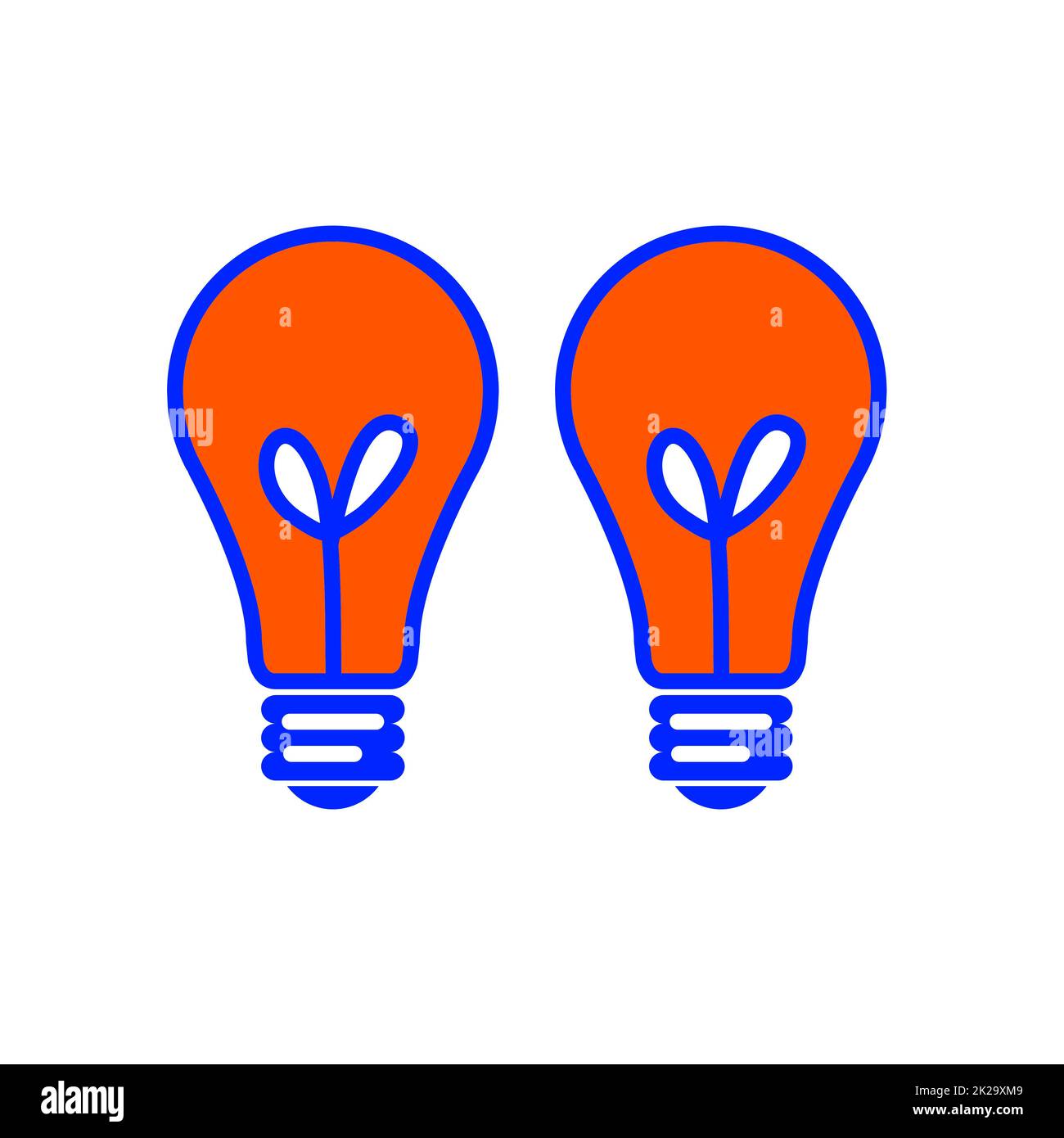 a bulb illustration - a symbol icon Stock Photo - Alamy