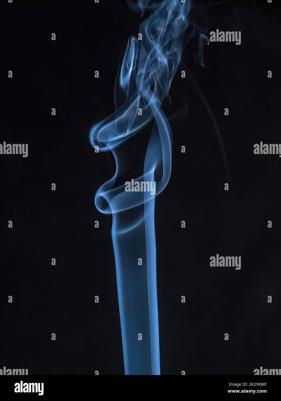 Close up movement of colorful smoke isolated on black background ...