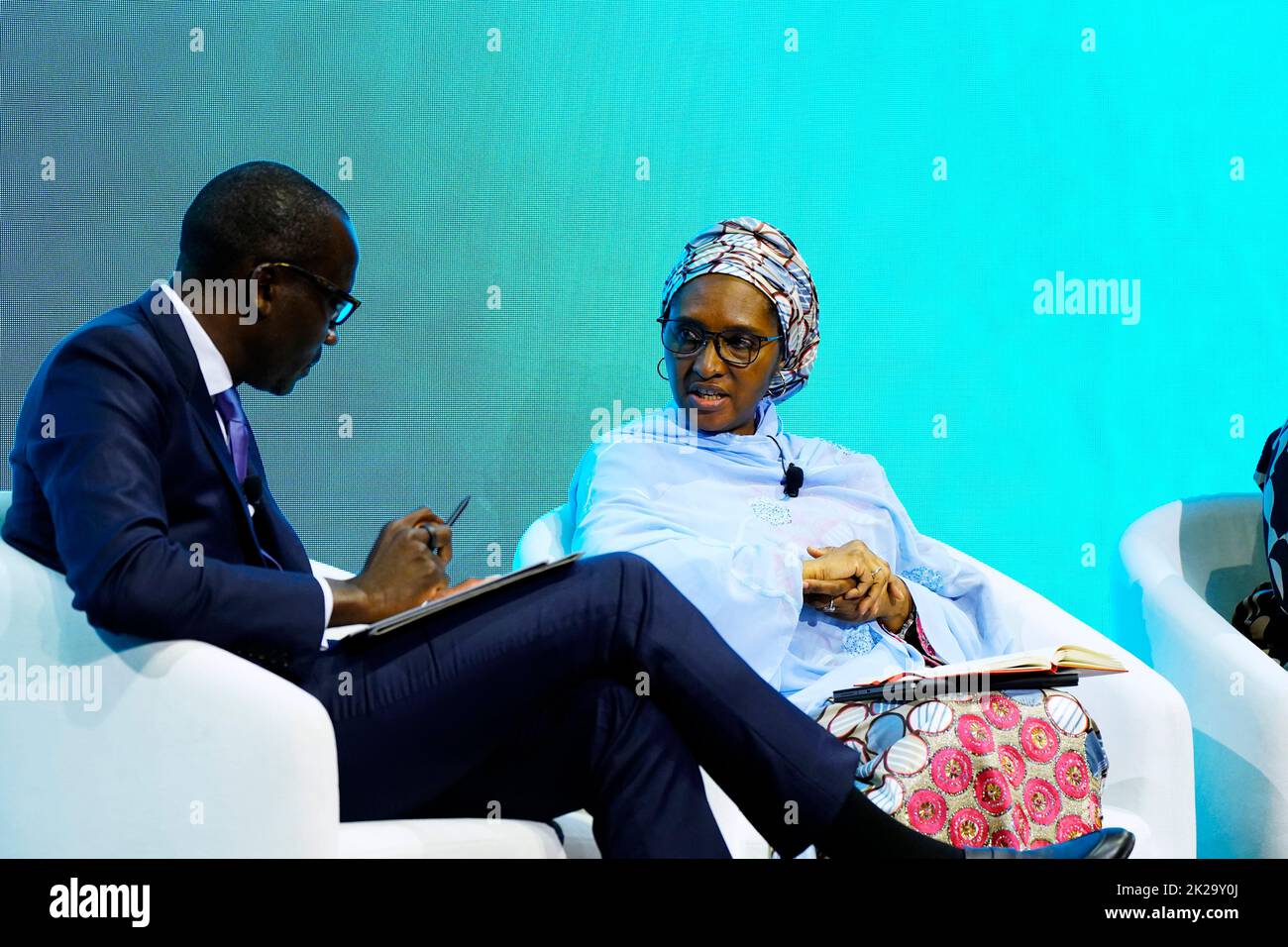 09/18/2022 New York, New York Acha Leke and H.E. Zainab Shamsuna Ahmed ...