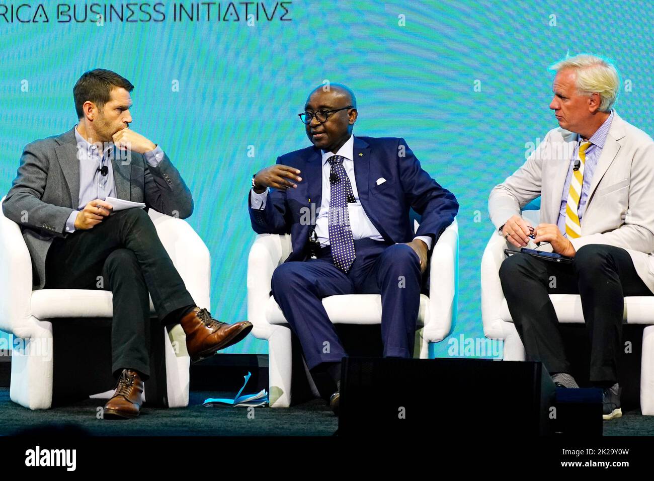 09/18/2022 New York, New York Dan Kurtz Phelan, Donald Kaberuka and Jay ...