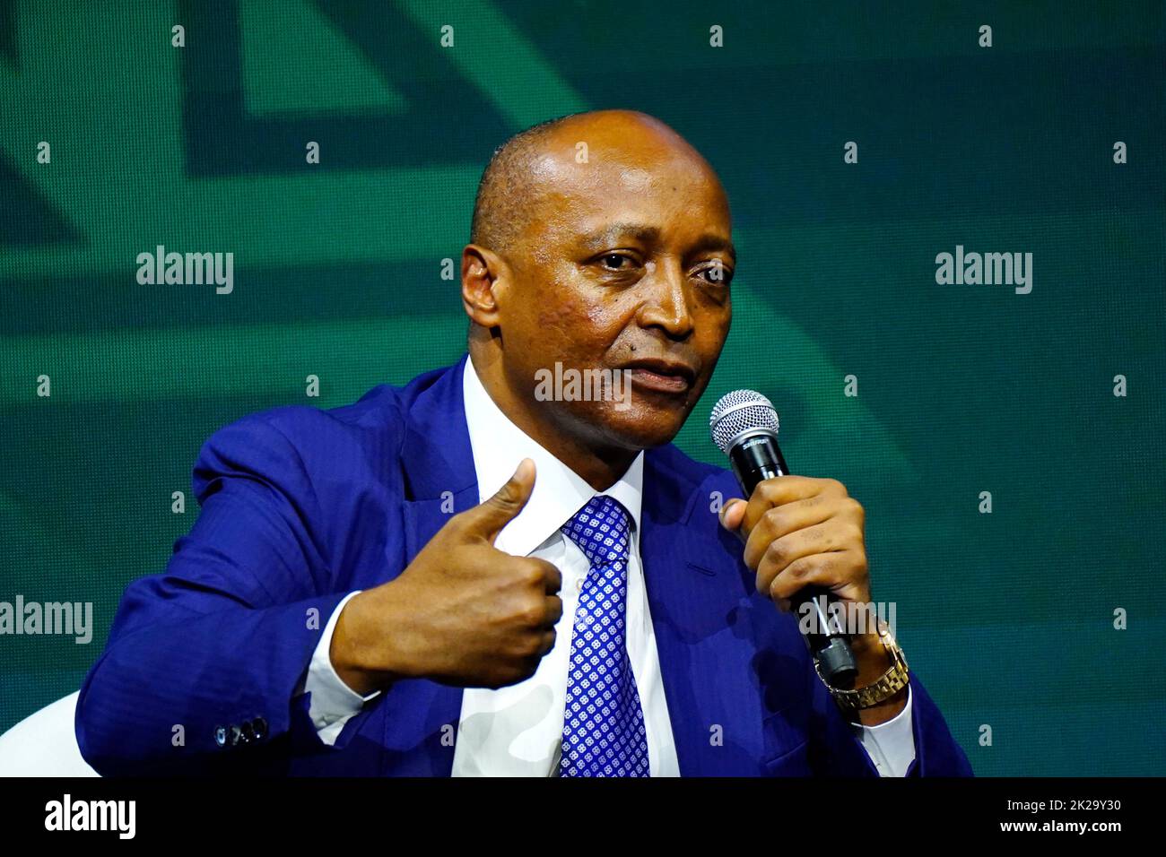 09/19/2022 New York, New York Dr. Patrice Motsepe speaks onstage at The ...