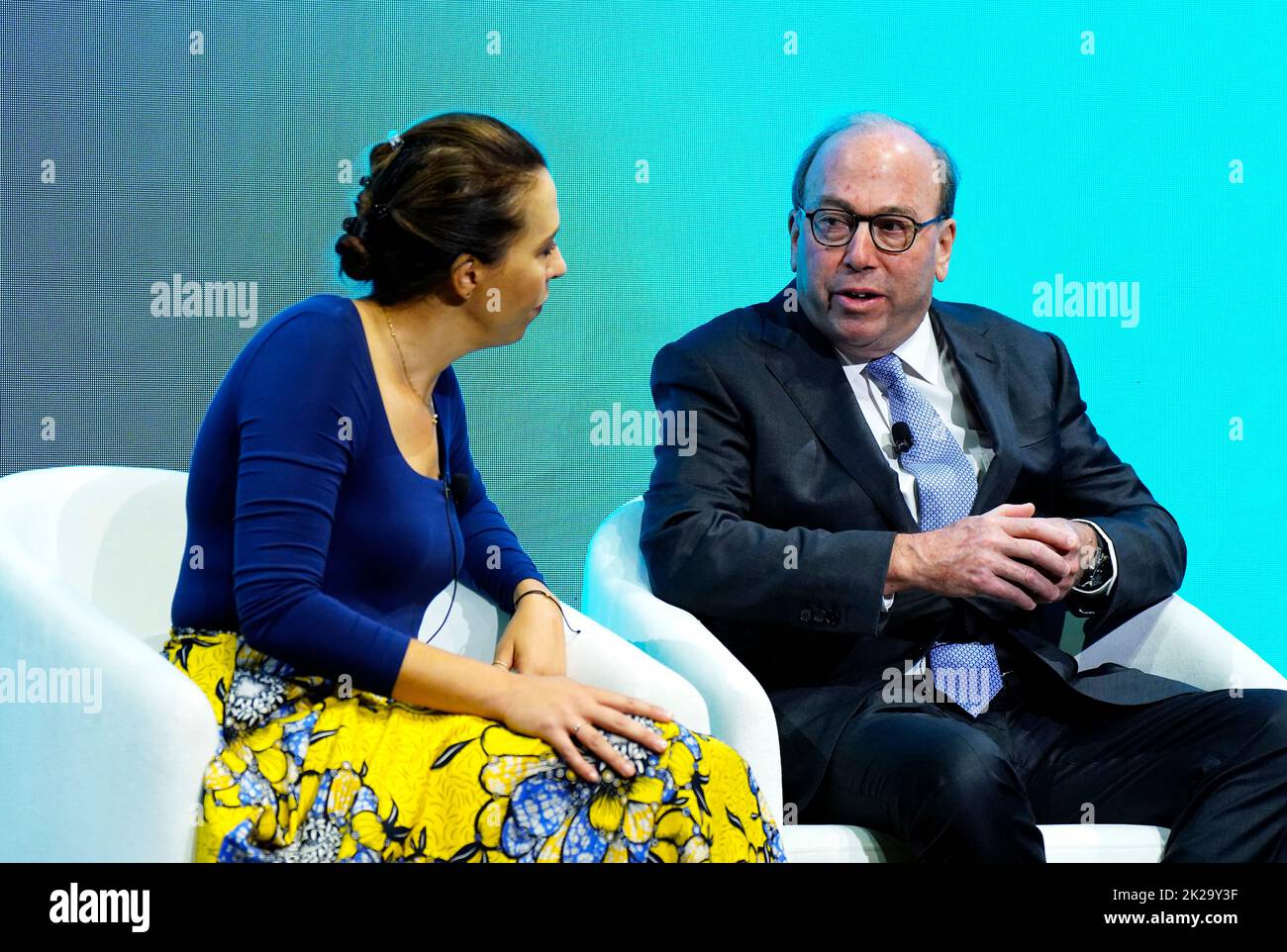 09/19/2022 New York, New York Aubrey Hruby, Witney Schneidman speak ...