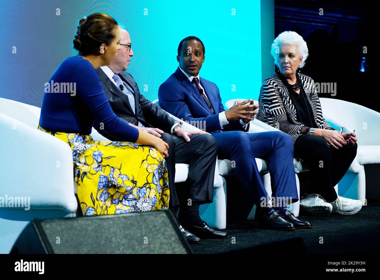 09/19/2022 New York, New York Aubrey Hruby, Witney Schneidman, Aymeric ...