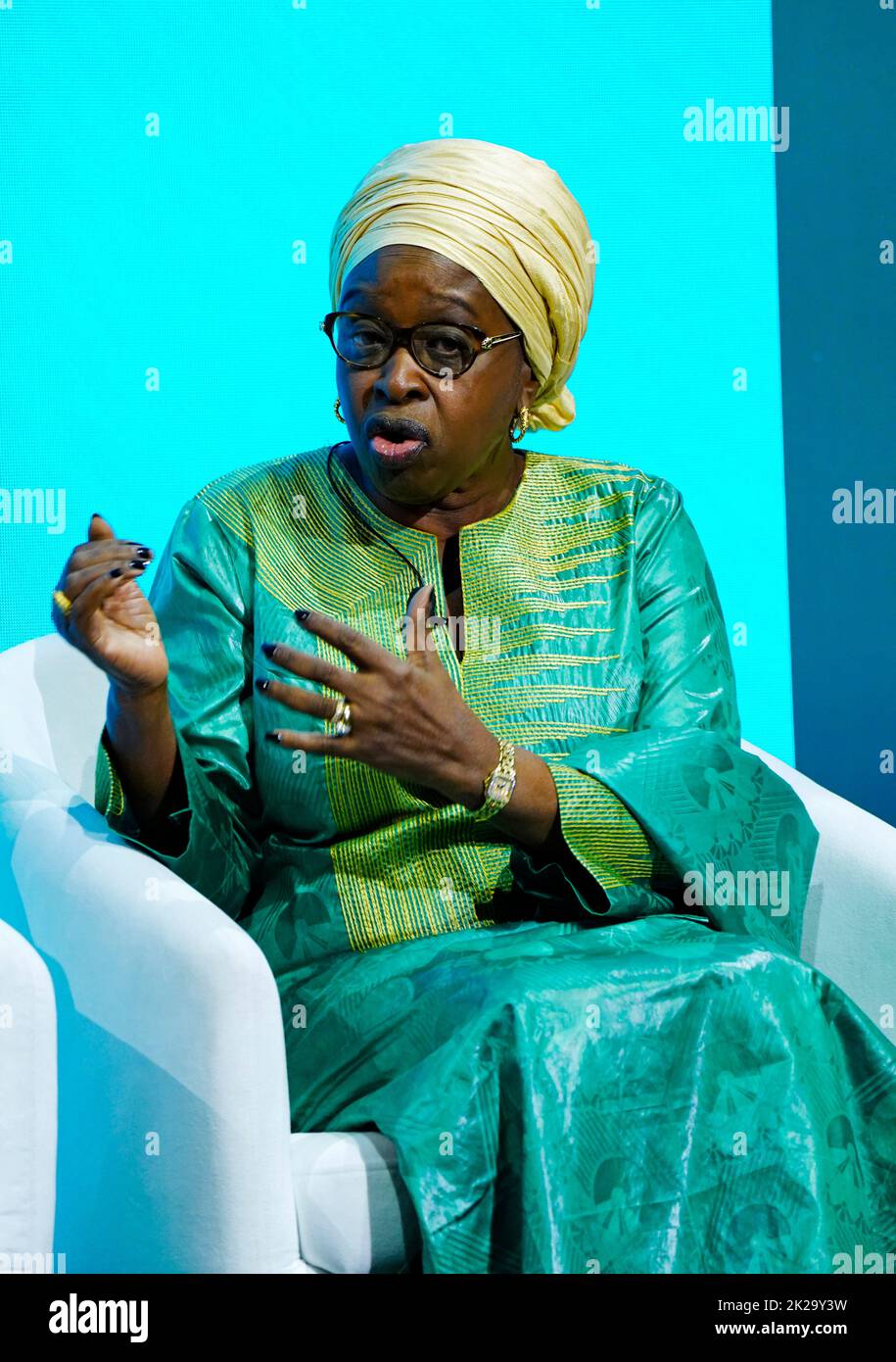 09/19/2022 New York, New York H.E. Madame Bineta Diop speaks onstage at ...