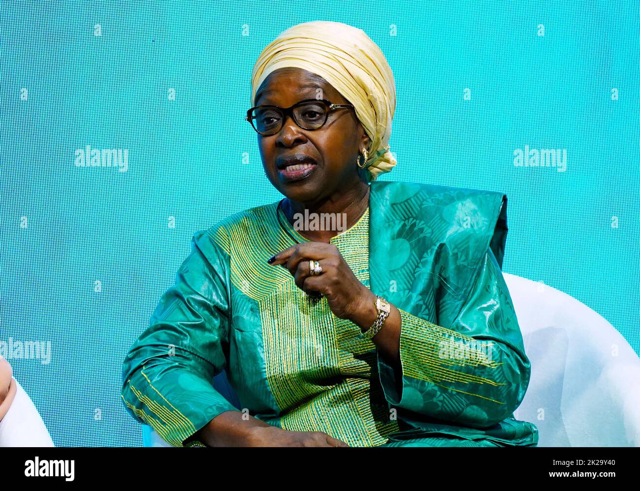 09/19/2022 New York, New York H.E. Madame Bineta Diop speaks onstage at ...