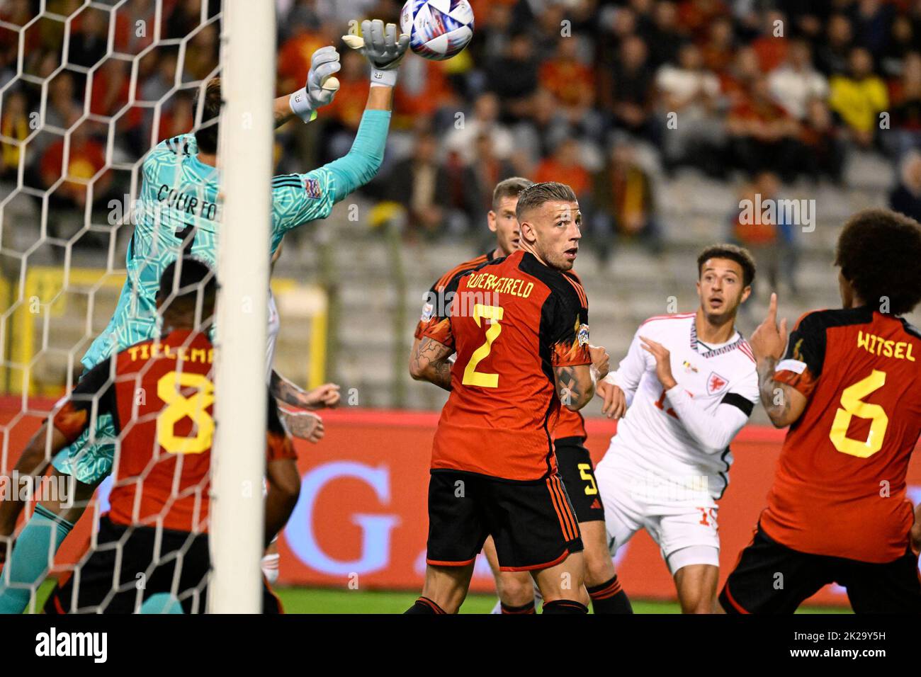 Brussels, Belgium, 22 September 2022, Belgium's goalkeeper Thibaut ...