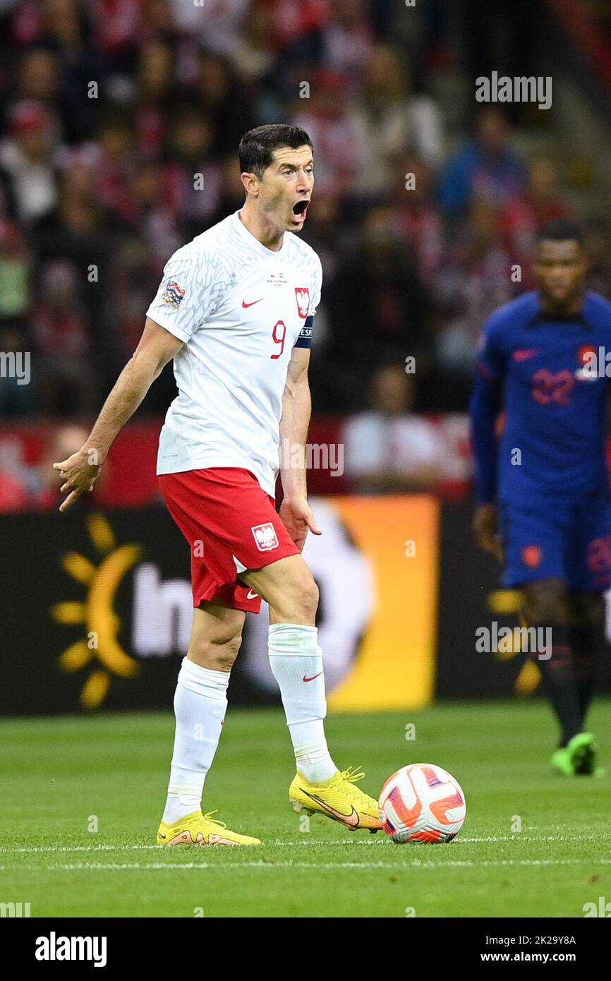 Robert Lewandowski during the UEFA Nations League match between Poland ...
