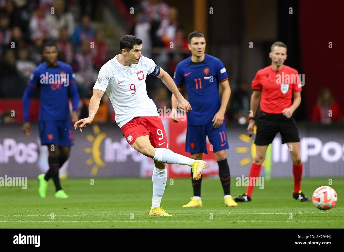 Robert Lewandowski during the UEFA Nations League match between Poland ...