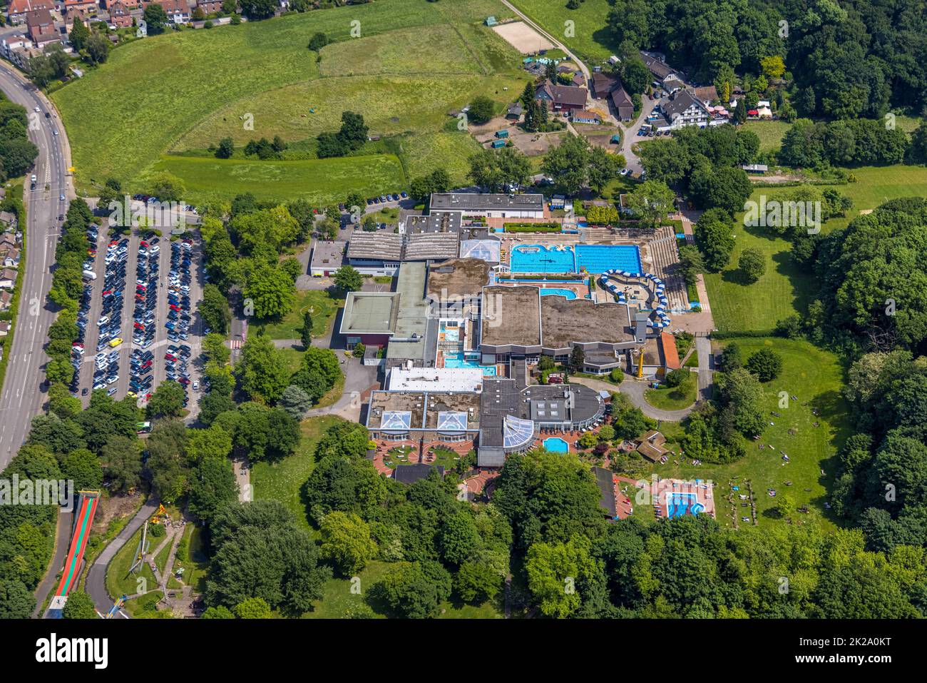 Luftbild, LAGO Die Therme, Wellness Center im Revierpark Gysenberg ...