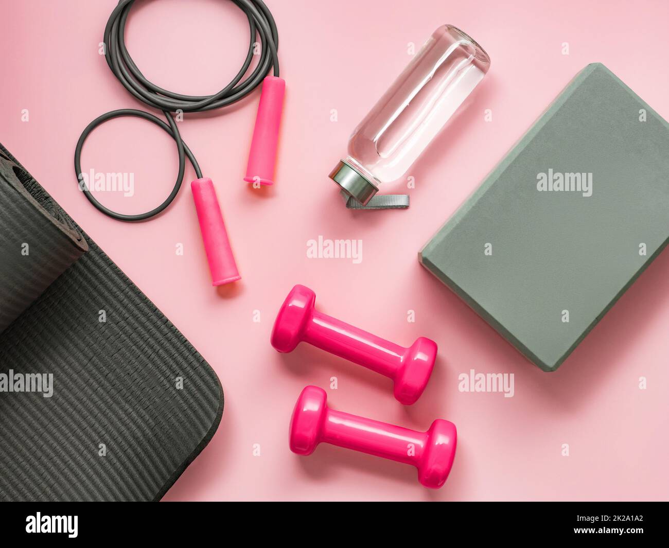 Fitness concept. Sport mat, equipment Stock Photo - Alamy