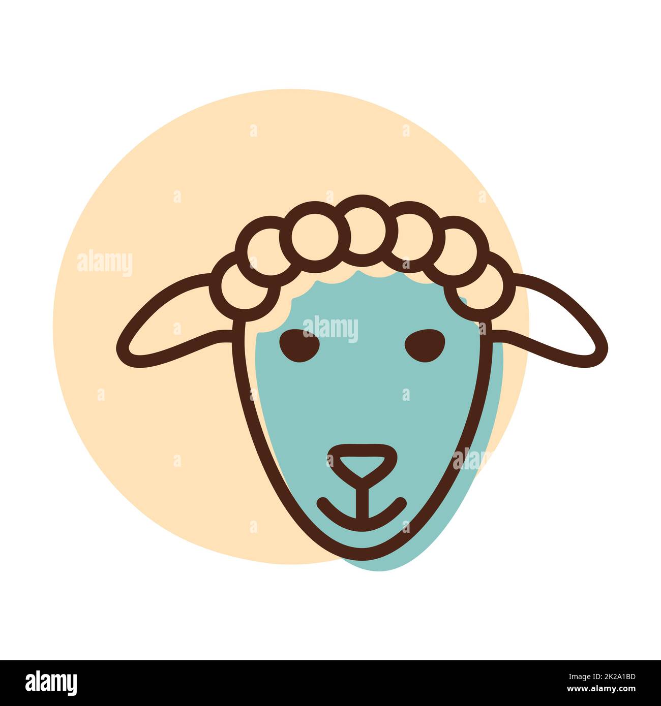 Sheep icon. Farm animal vector illustration Stock Photo - Alamy