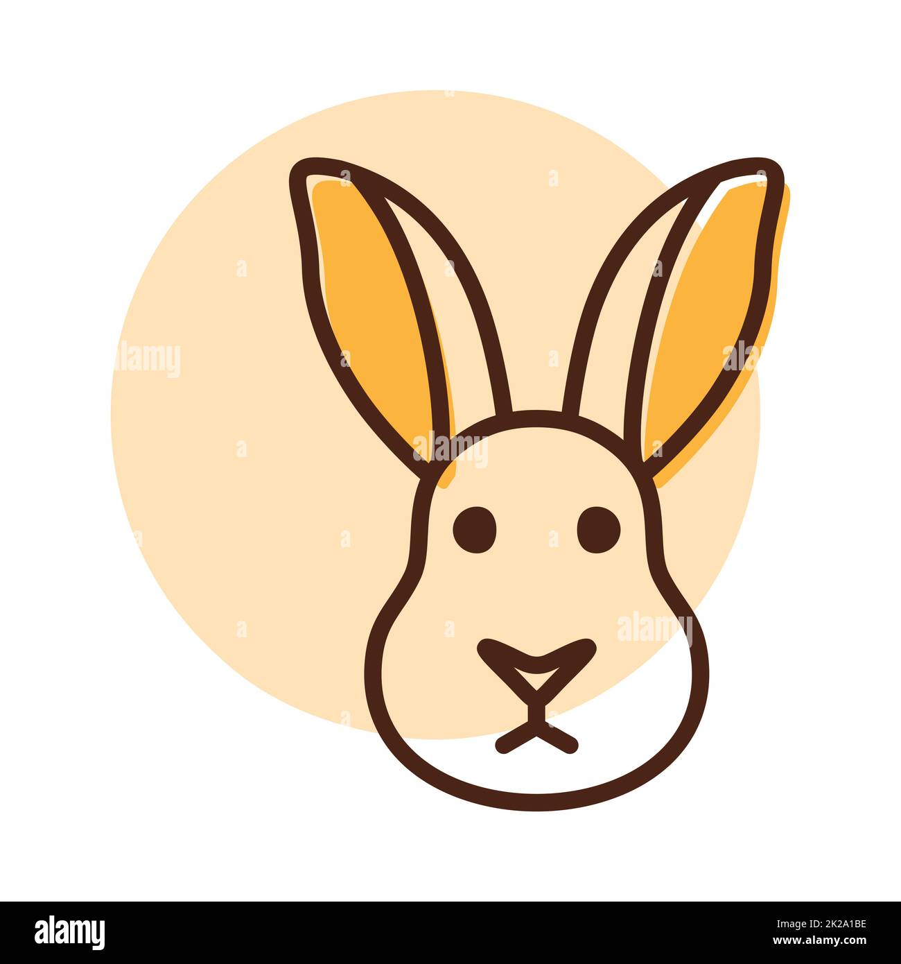 Rabbit icon. Farm animal vector illustration Stock Photo - Alamy
