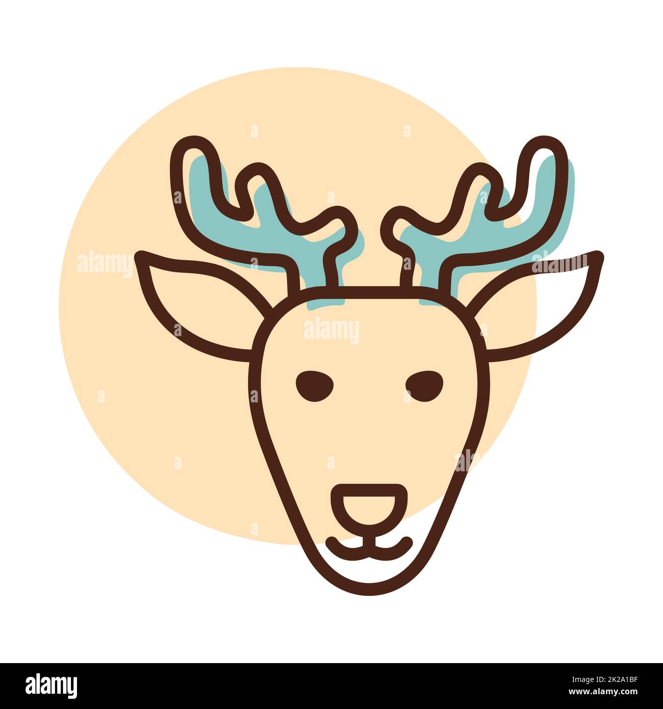 Deer head icon hi-res stock photography and images - Alamy