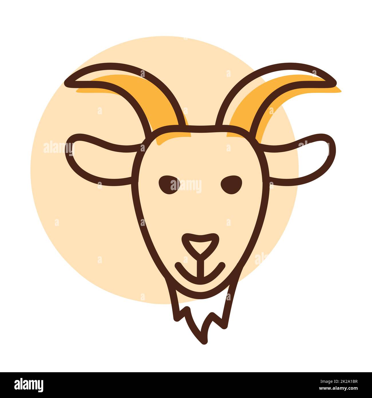 Goat icon. Farm animal vector illustration Stock Photo - Alamy