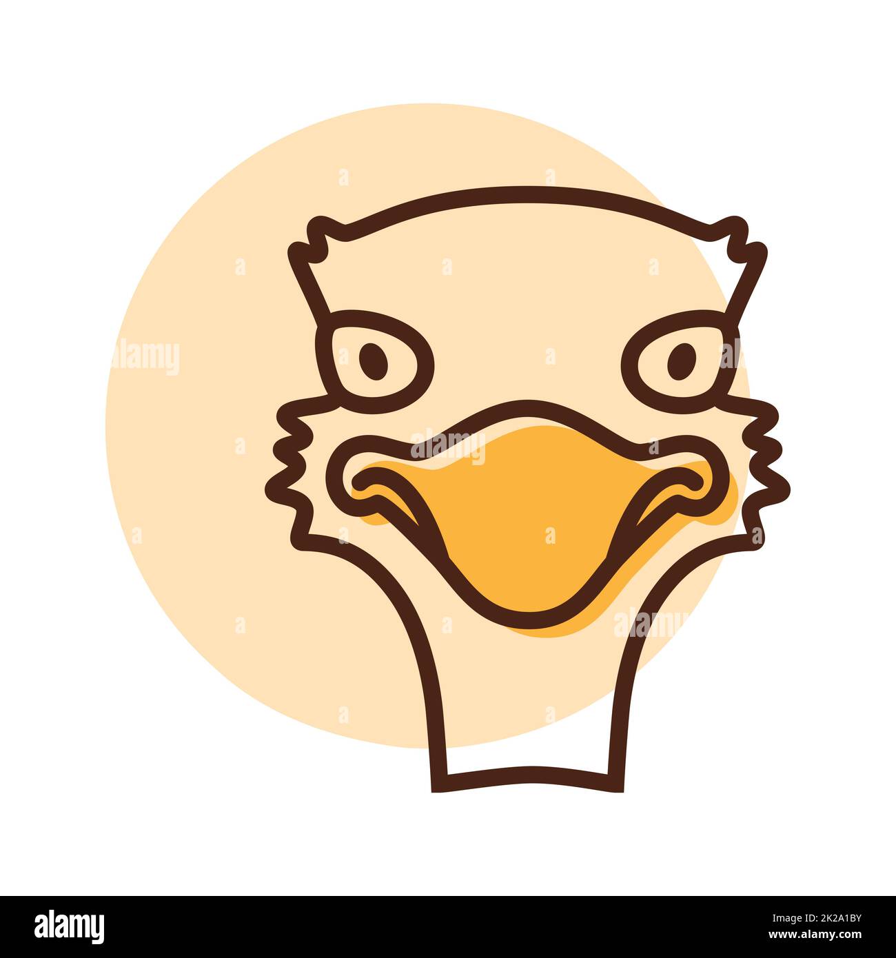 Ostrich icon. Animal head vector Stock Photo - Alamy