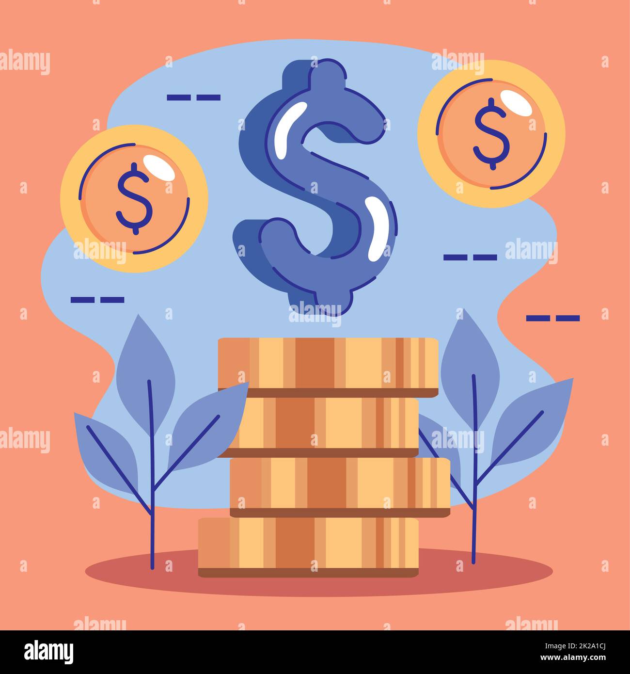 coins and money income Stock Vector Image & Art - Alamy