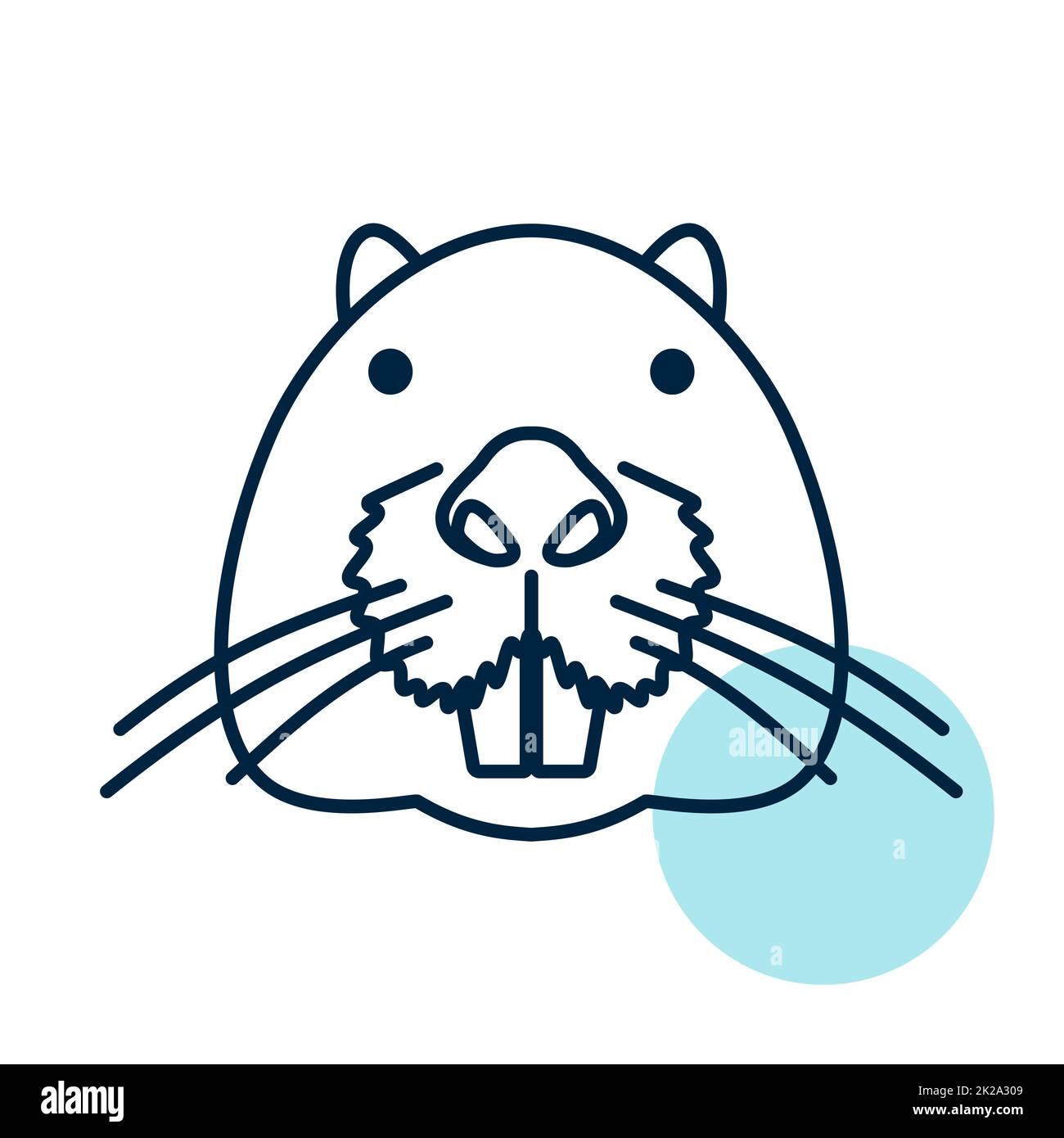 Otter beaver icon. Animal head vector Stock Photo - Alamy