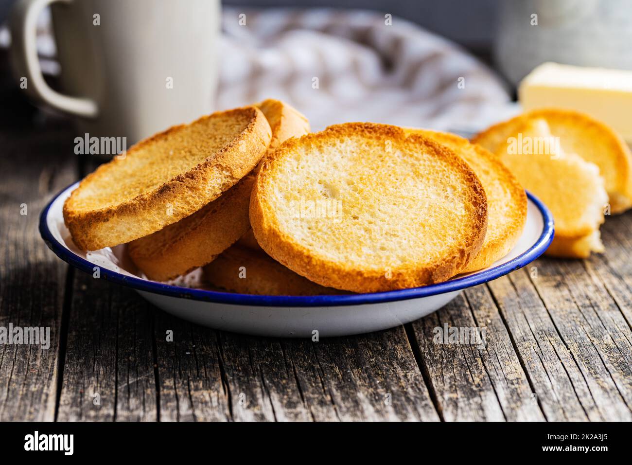 Dietary rusks bread. Crusty biscuits Stock Photo - Alamy