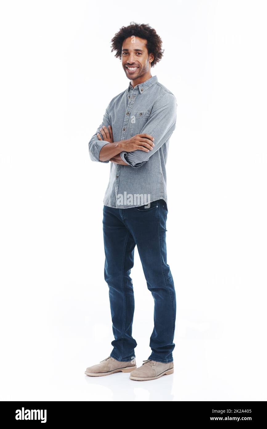 Man Standing Up Sideways