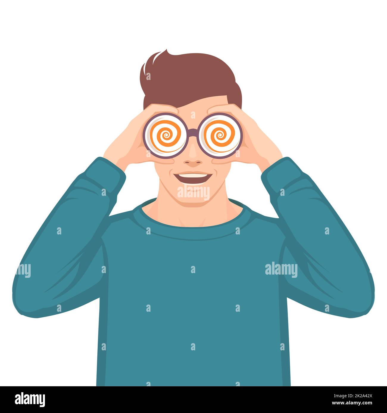 Looking Through Binoculars Effect