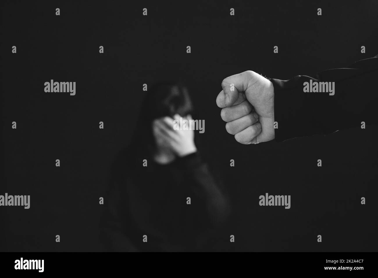 Woman being beated by her husband. Women suffering from domestic ...