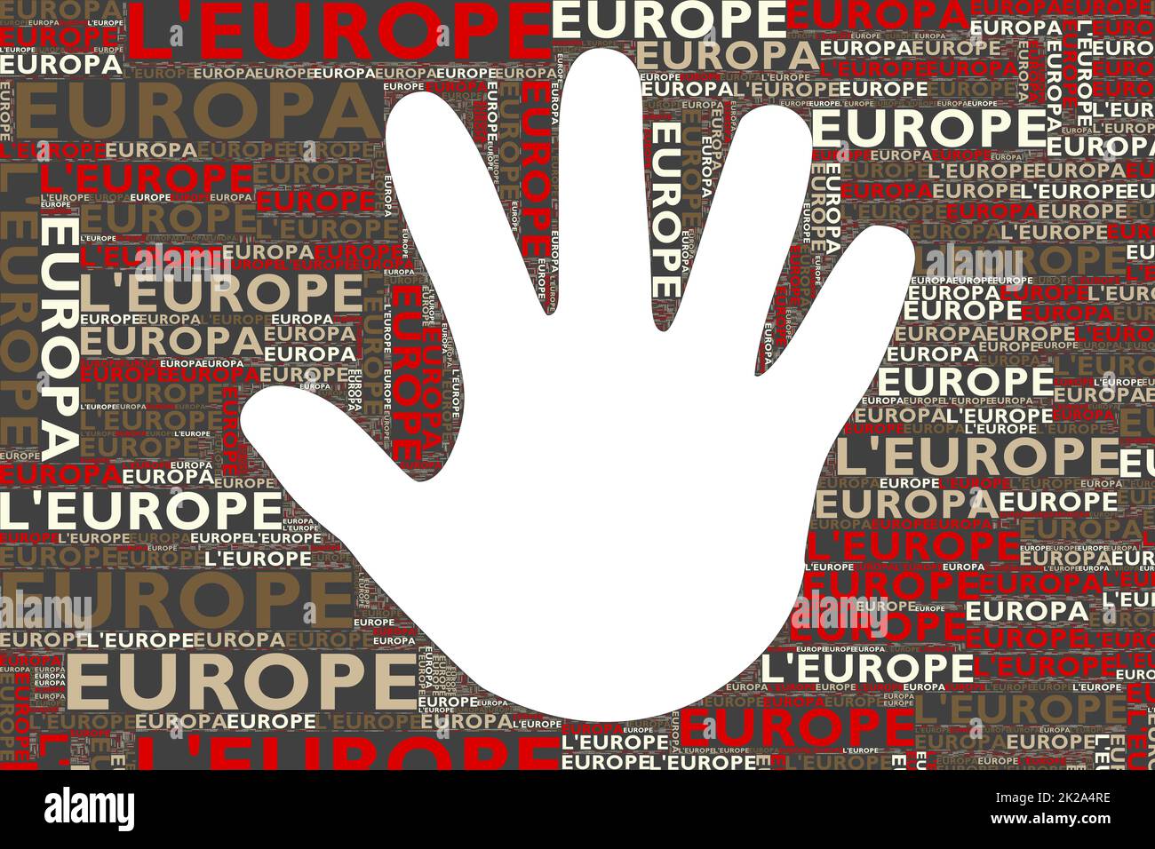 The Words 'Europa, Europe, L'Europe, ' as Word Art, Word Cloud, Tag ...