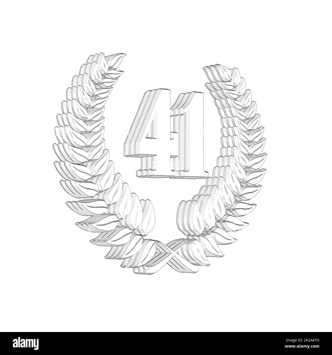 3d number 41 Black and White Stock Photos & Images - Alamy