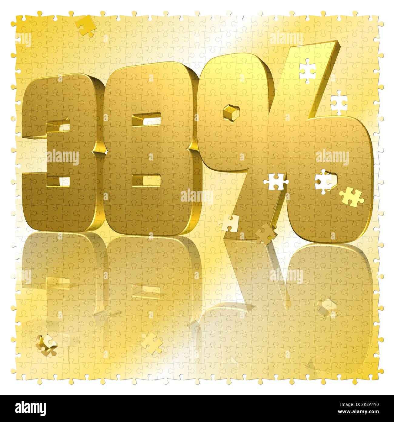 38%, 38 percent as a 3D illustration, 3D rendering Stock Photo - Alamy