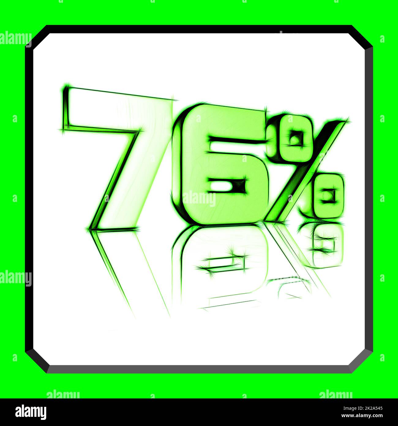 3d number 76 hi-res stock photography and images - Alamy