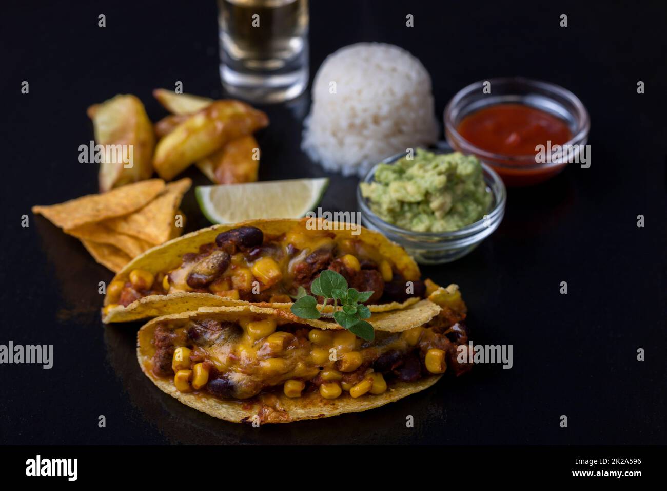 Mexican food beef rice salad hi-res stock photography and images - Alamy