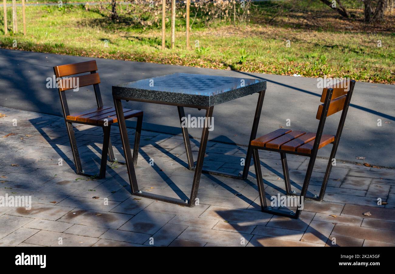 People's Park - Chess Tables Stock Photo - Alamy