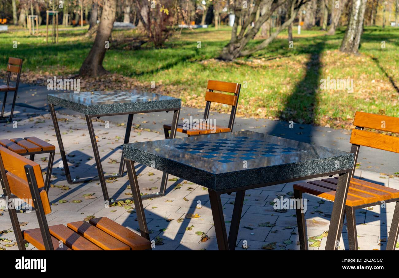 People's Park - Chess Tables Stock Photo - Alamy