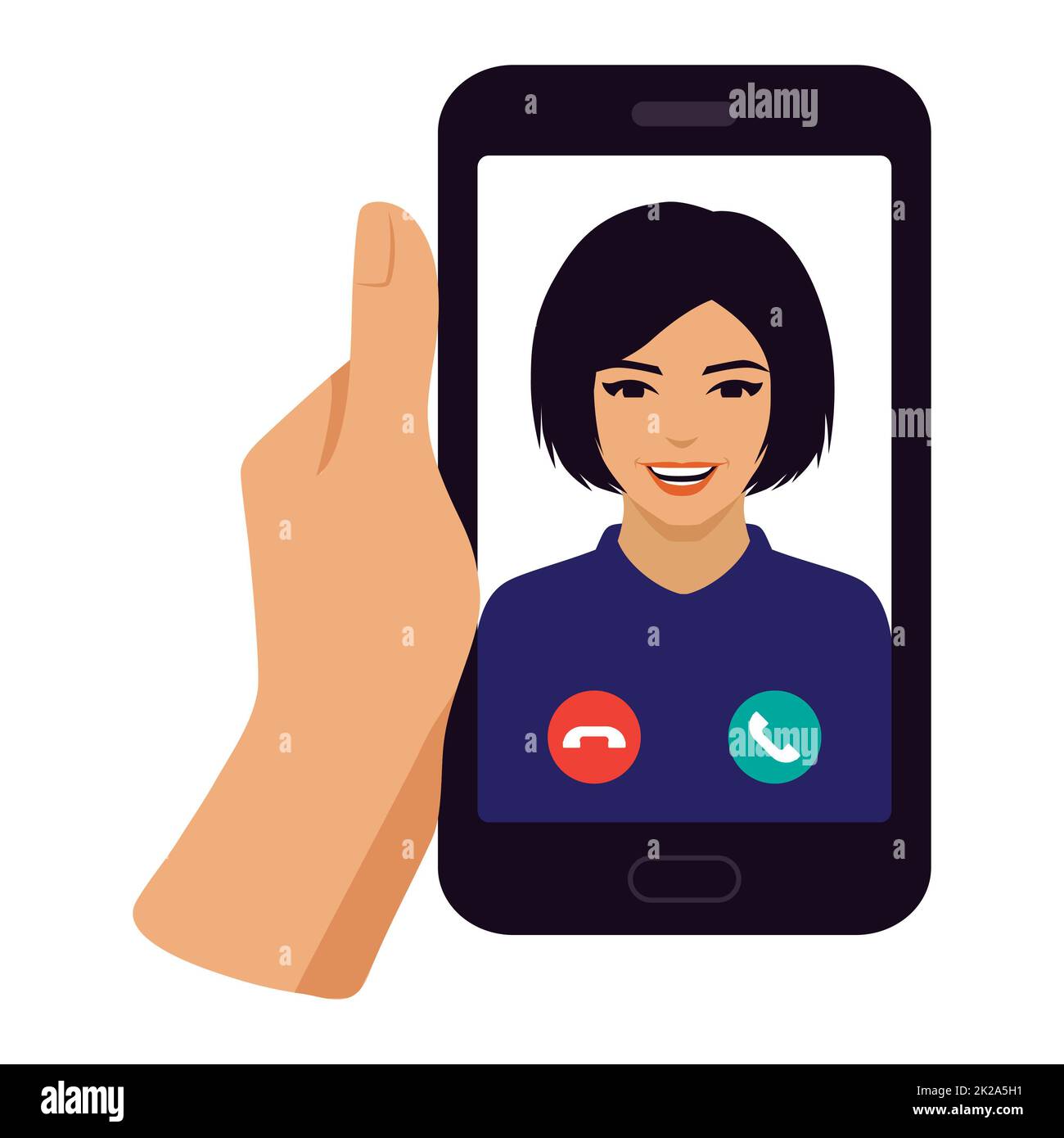 hand holding smart phone with video call on screen, Smartphone Hold by ... hand holding smart phone with video call on screen, Smartphone Hold by ...