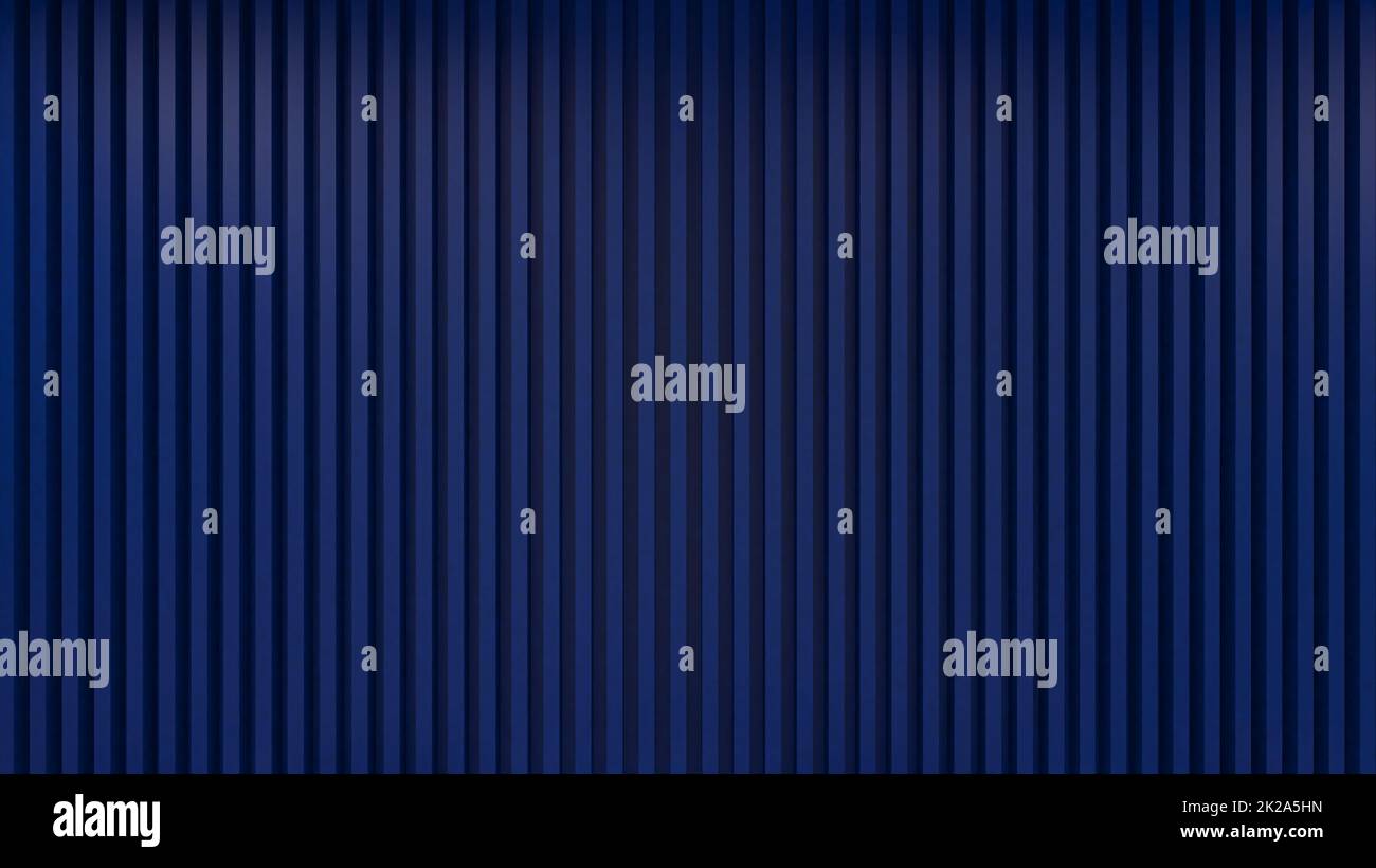 Vertical blue wooden panel wall 3d rendering Stock Photo - Alamy