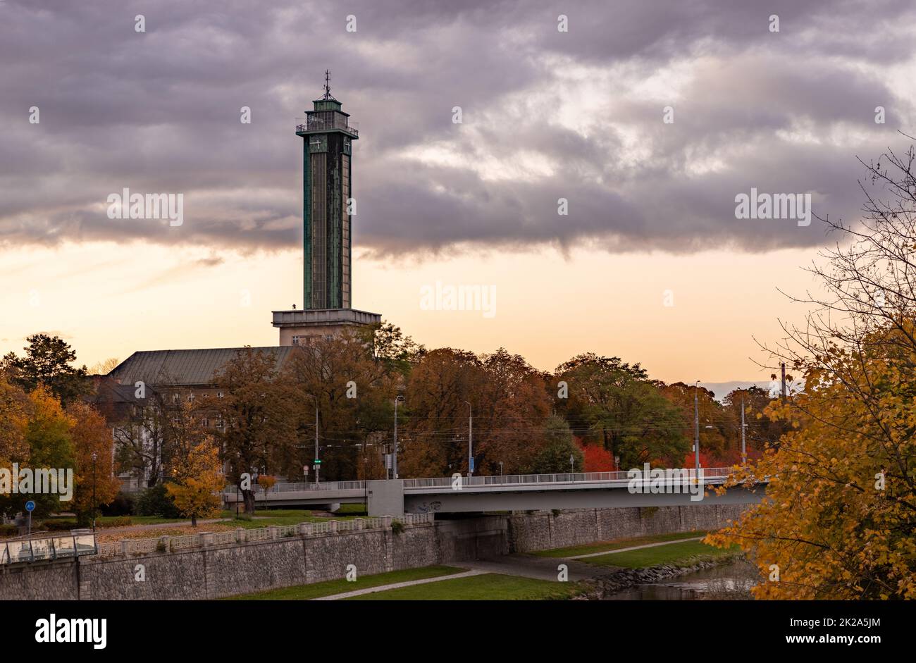 Ostrava New City Hall at Sunset Stock Photo - Alamy