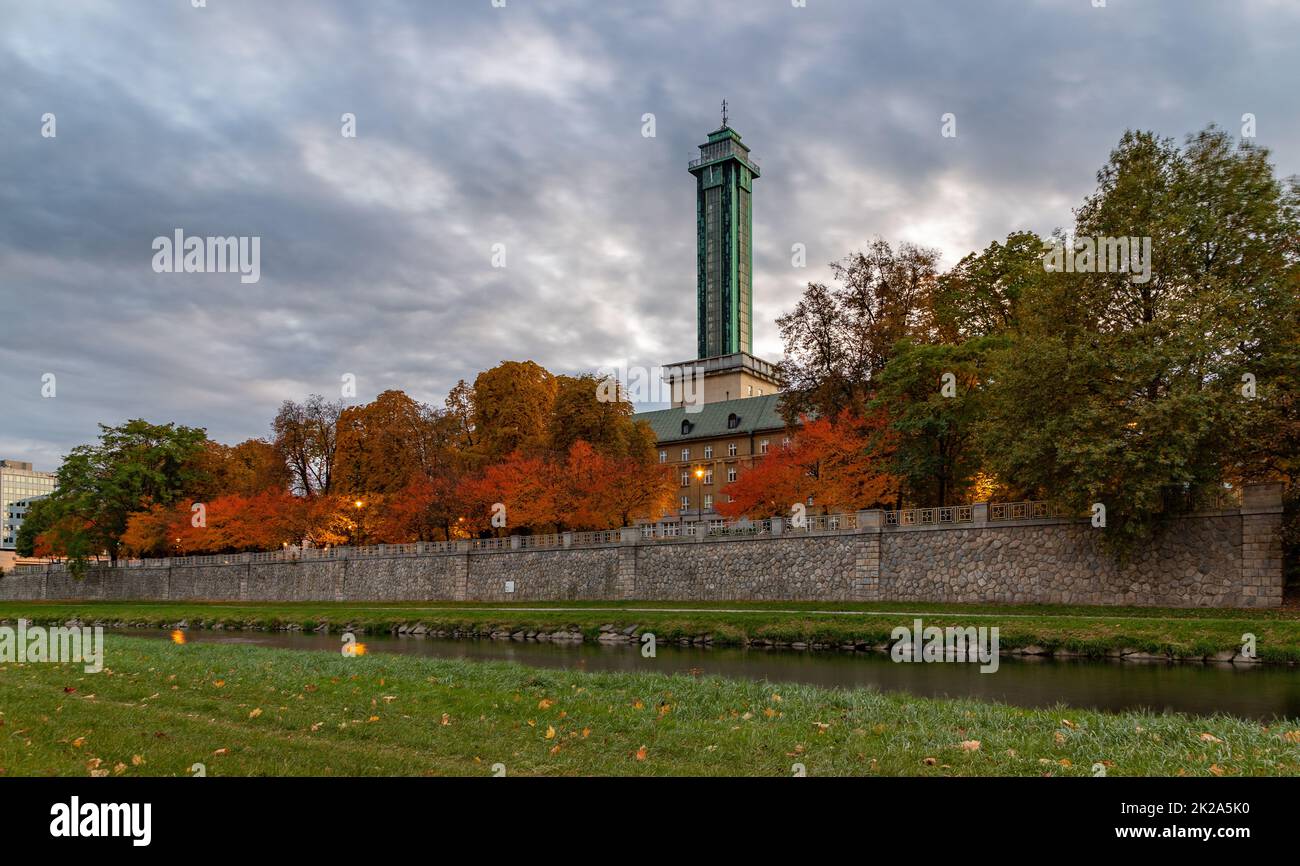 Ostrava New City Hall at Sunset Stock Photo - Alamy