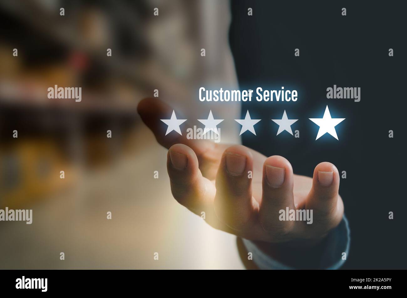 Customer service concept excellent for satisfaction five star rating ...
