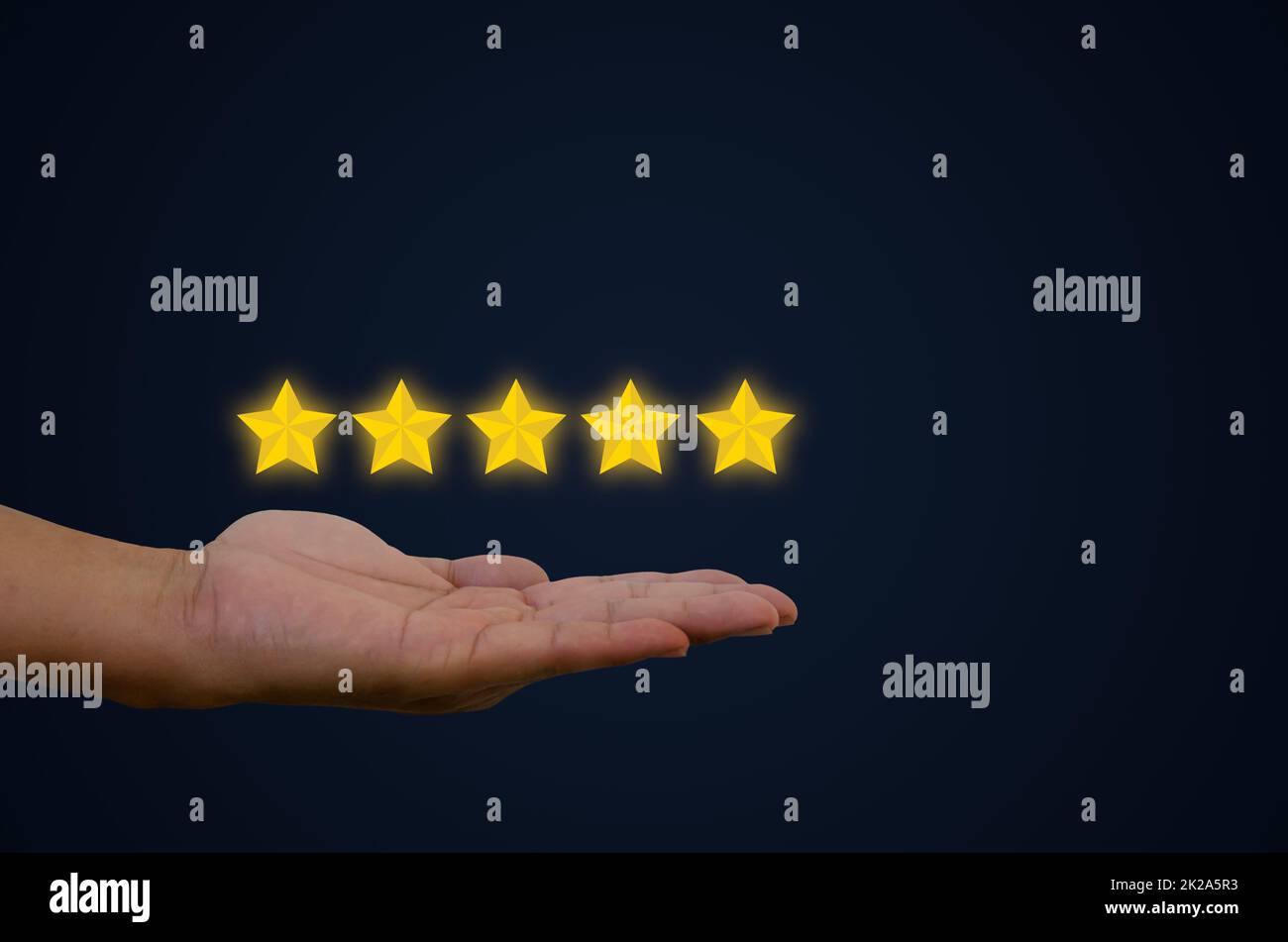 Customer concept excellent service for satisfaction five star rating ...