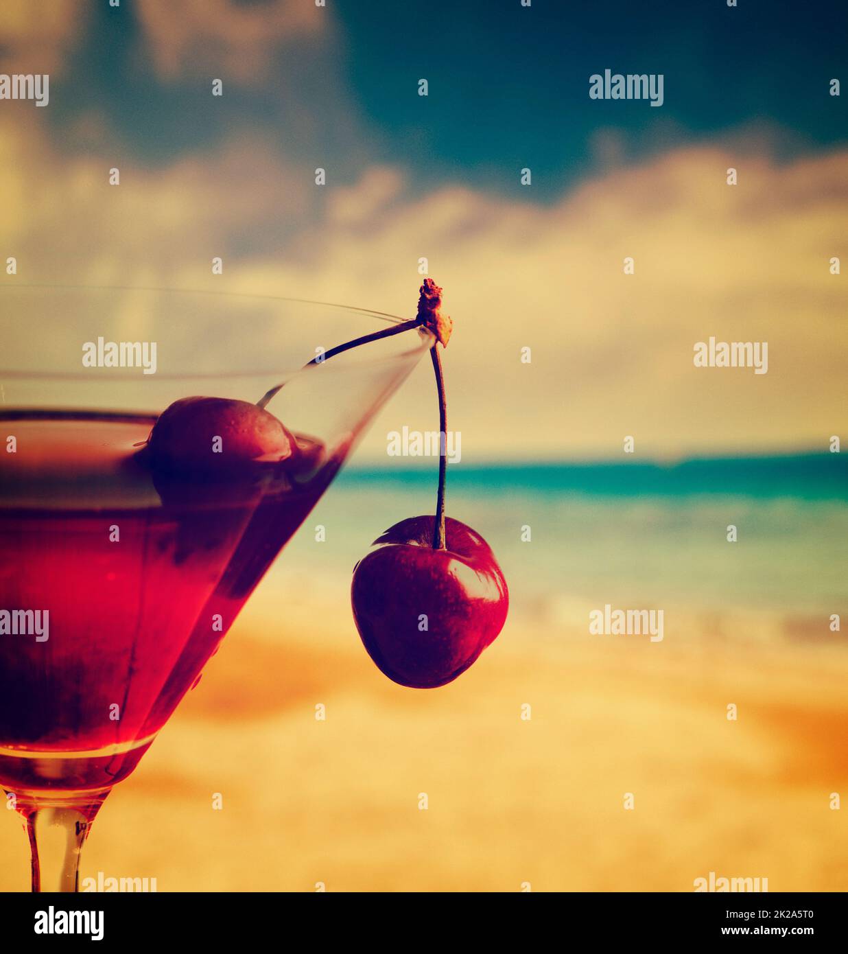 Orange and cherry garnish hi-res stock photography and images - Alamy