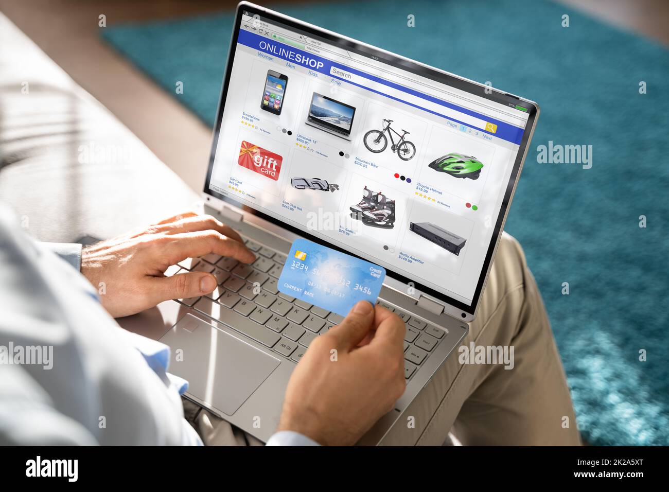 Online Smartphone Shopping Application Stock Photo - Alamy