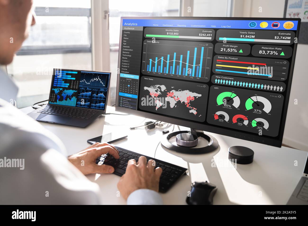 Business Data Analyst Man Stock Photo - Alamy