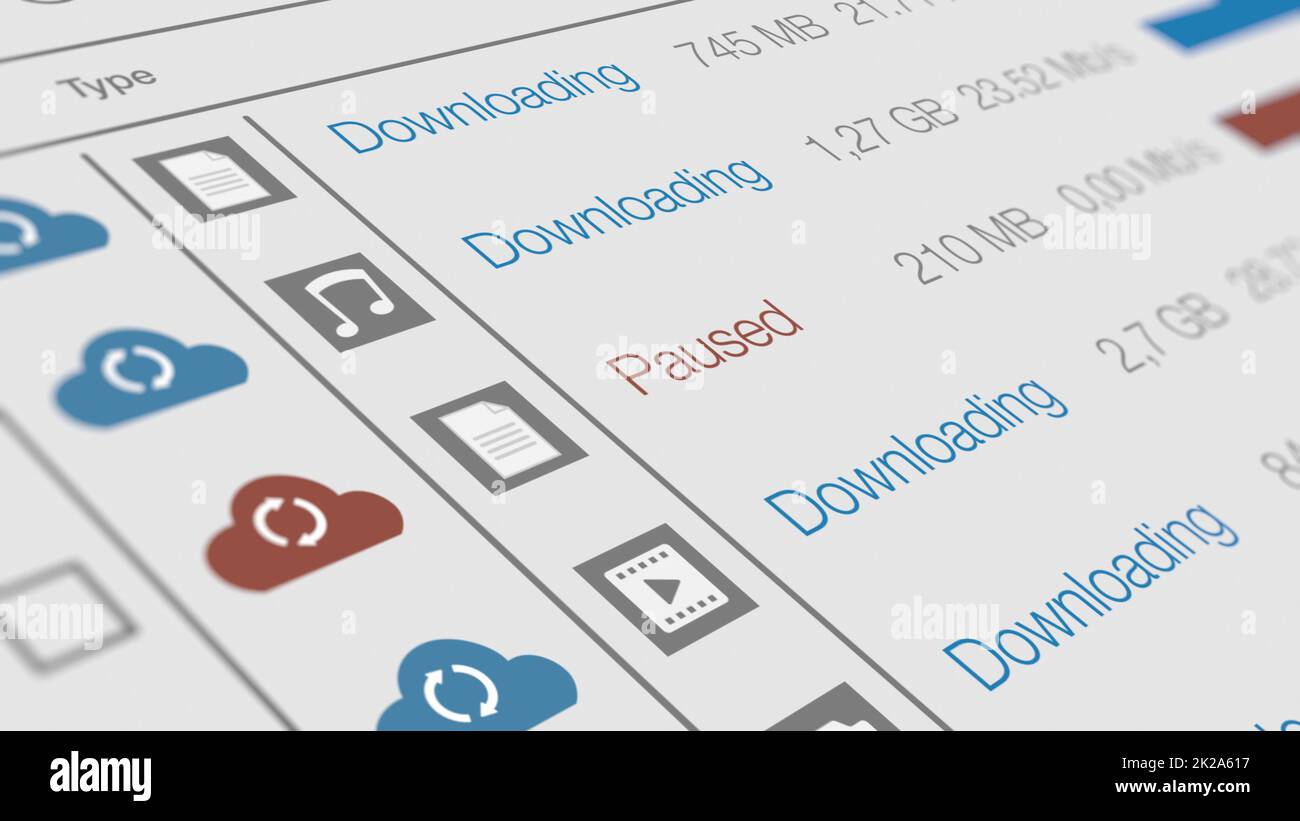 Files upload and download hi-res stock photography and images - Alamy