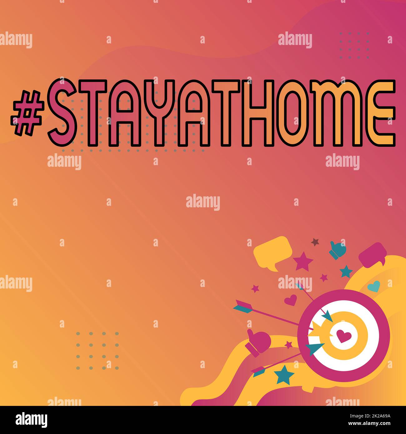 Text sign showing Hashtag Stay at home. Business showcase a trending ...
