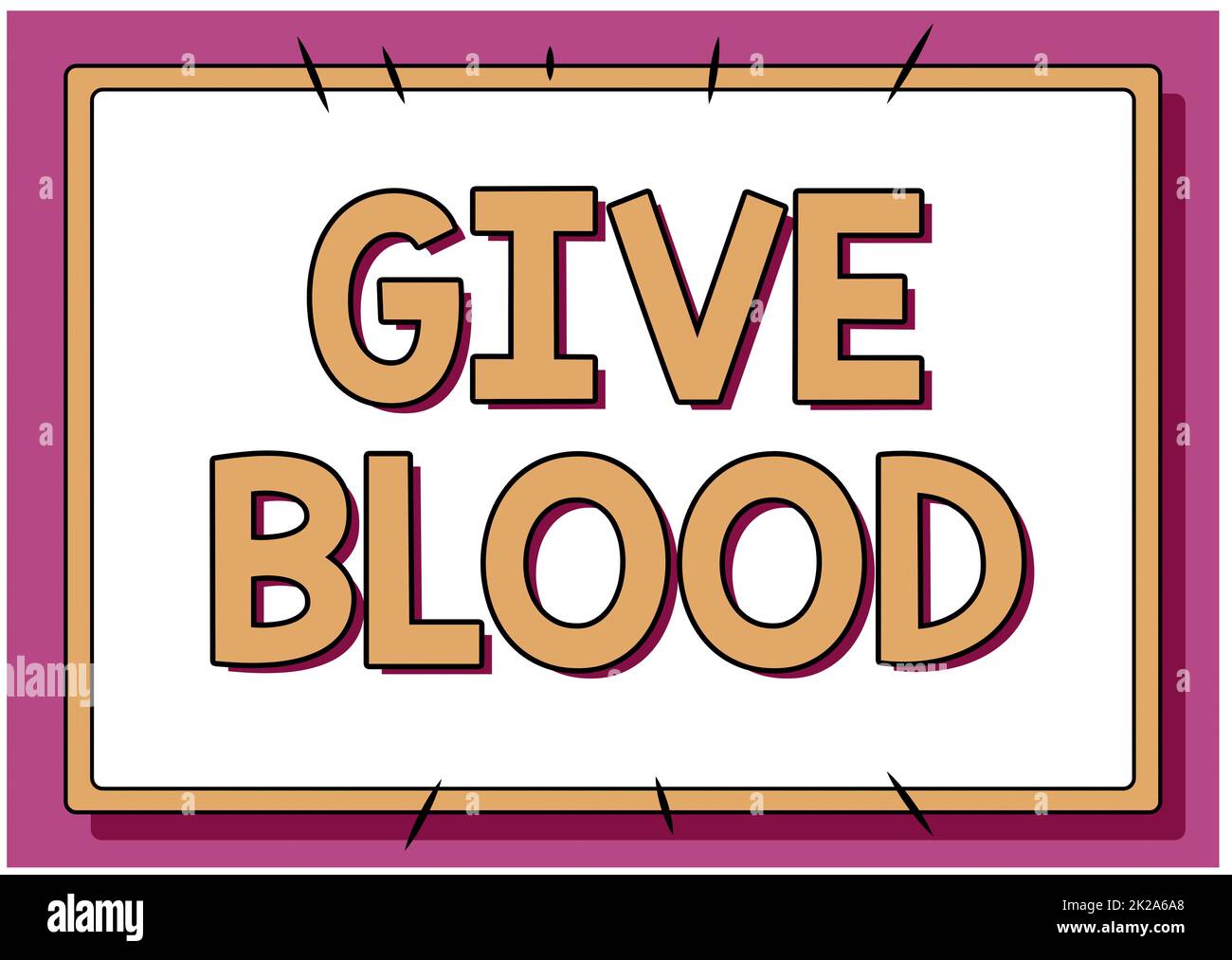 Text sign showing Give Blood. Business concept a person voluntarily has ...