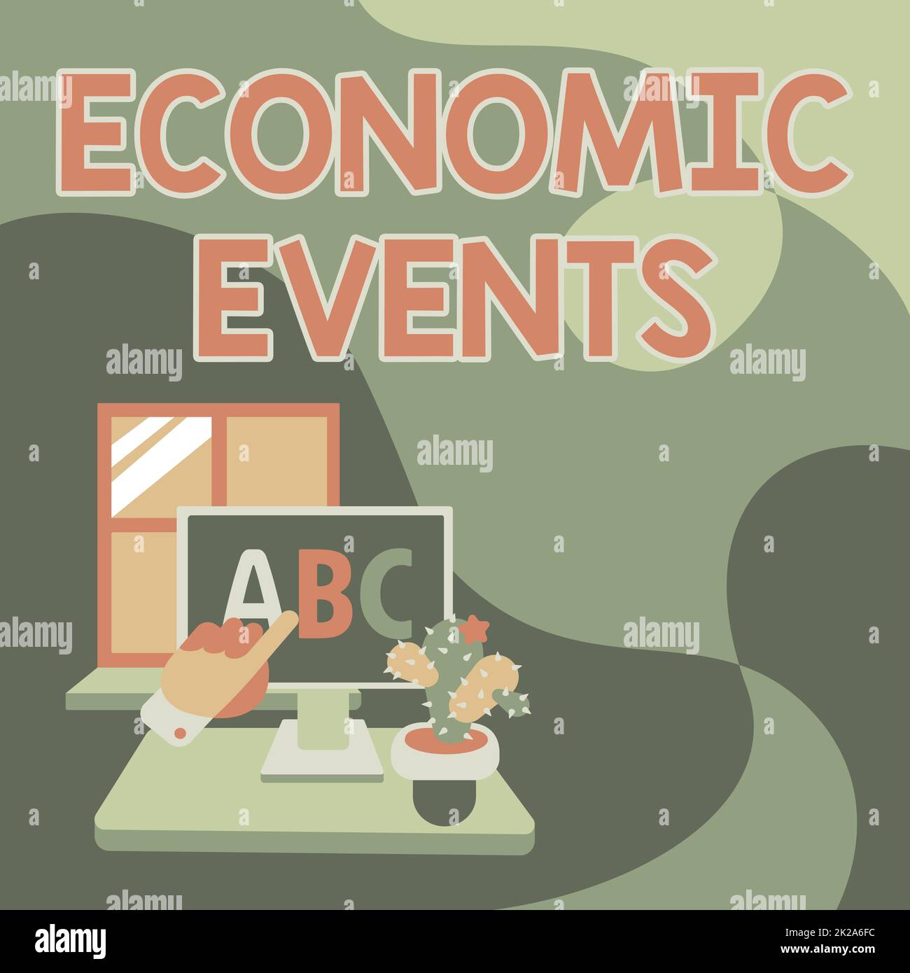 Sign displaying Economic Events. Business approach transfer of control ...