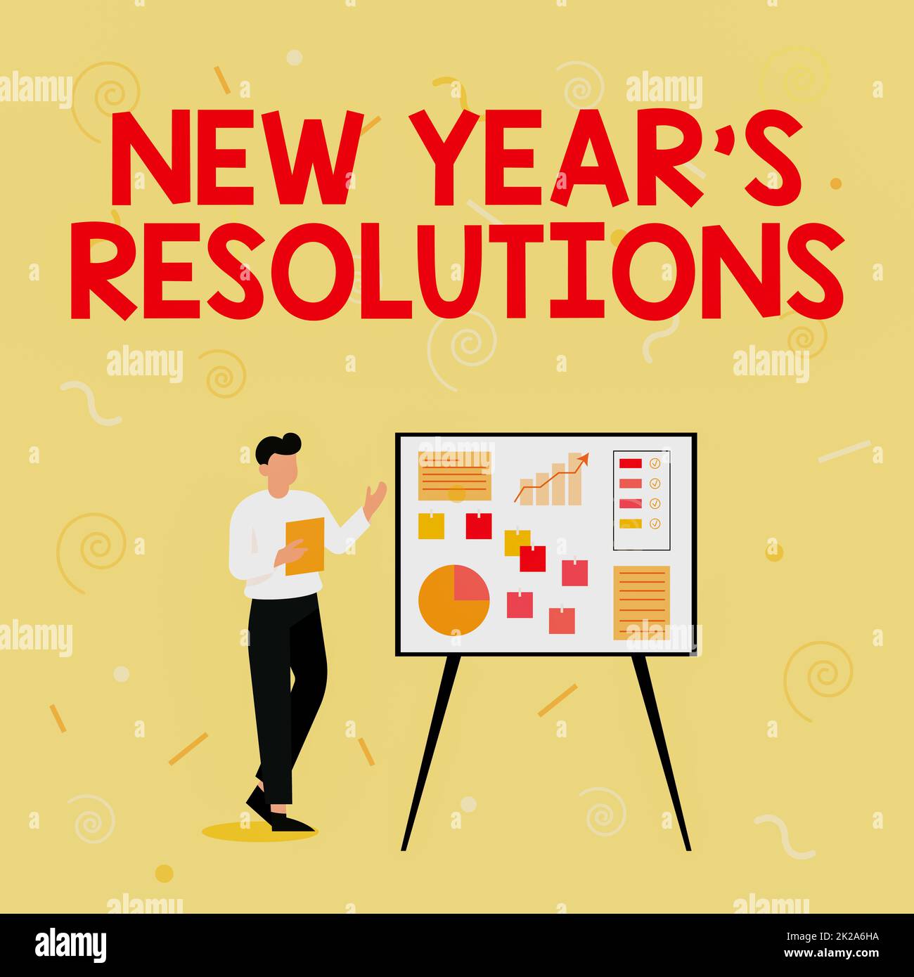 Sign displaying New Year S Resolutions. Business approach reflection of ...
